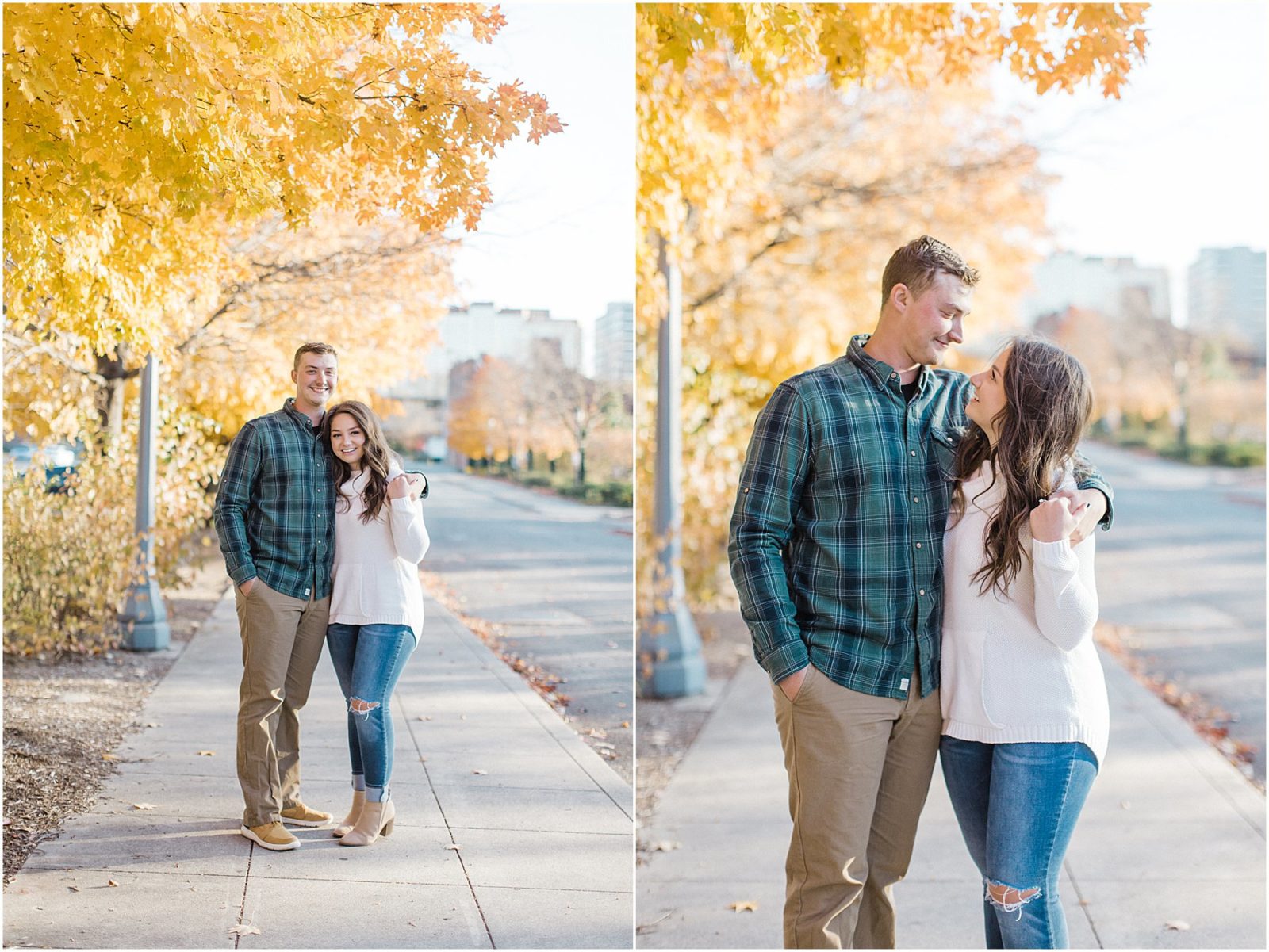 A Fall Downtown Fort Wayne Engagement Session | Scott + Saylor - Life ...